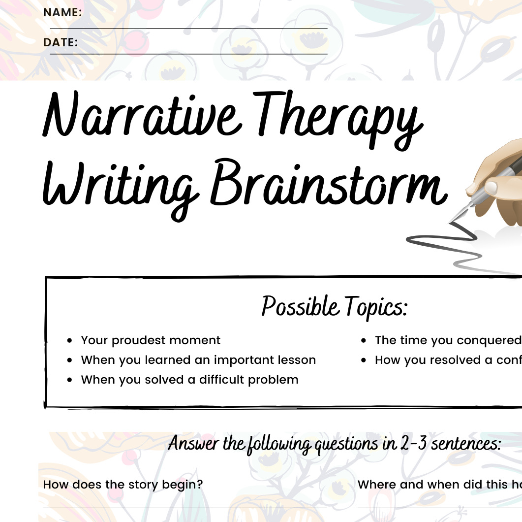 Mindstead Narrative Therapy Writing Brainstorm